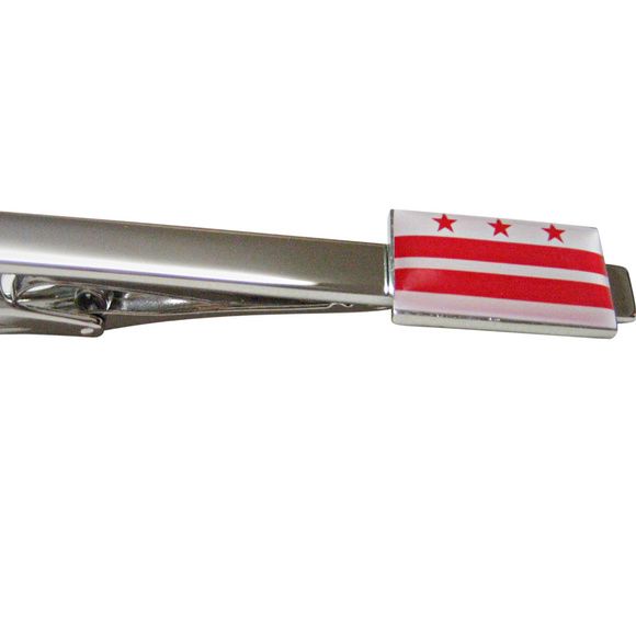 Kiola Designs | Accessories | Washington Dc State Flag Square Tie Clip ...